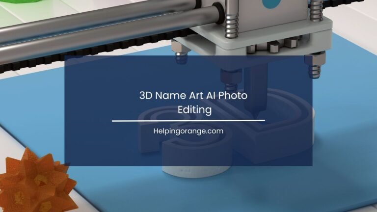 3D Name Art AI Photo Editing - Helping Orange