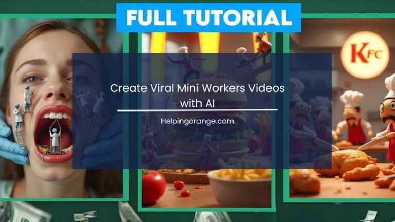 Create Viral Mini Workers Videos with AI - Helping Orange